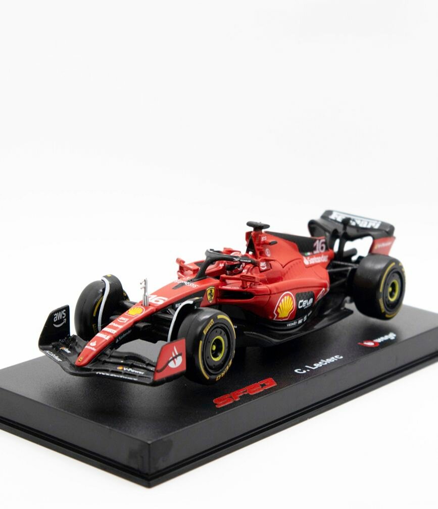 Коллекционная машинка Bburago 1:43 Ferrari SF-23(2023) #16 Charles Leclerc 23 with Helmet