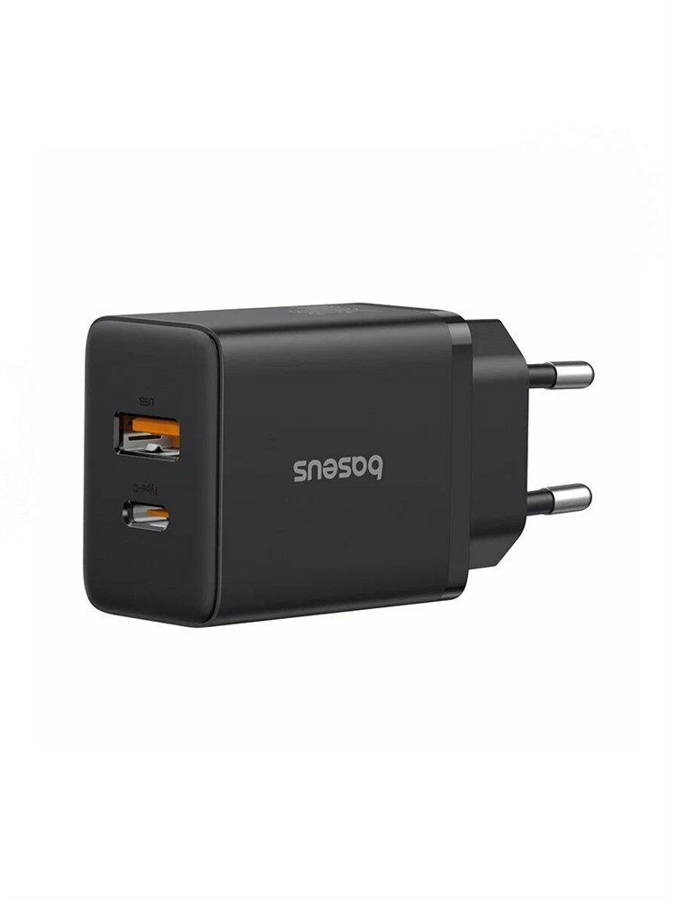 Baseus Сетевое зарядное устройство Baseus PD 30W Fast charging U+C CCXFK30UE P10111404113-00 Черный
