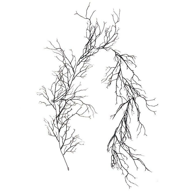 Искусственная трость, Чёрные сухие ветки, длинные трости, 195cm, 2 шт