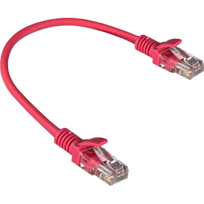 Патч-корд LSZH ExeGate UTP-RJ45-RJ45-5e-0,3M-LSZH-RD, UTP, cat.5e, 0.3м, кр 2047389 EX286372RUS