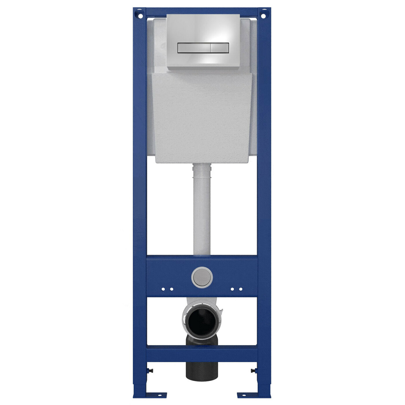 Инсталляция для унитаза Berges Аtom Line с кнопкой 049228 хром глянец