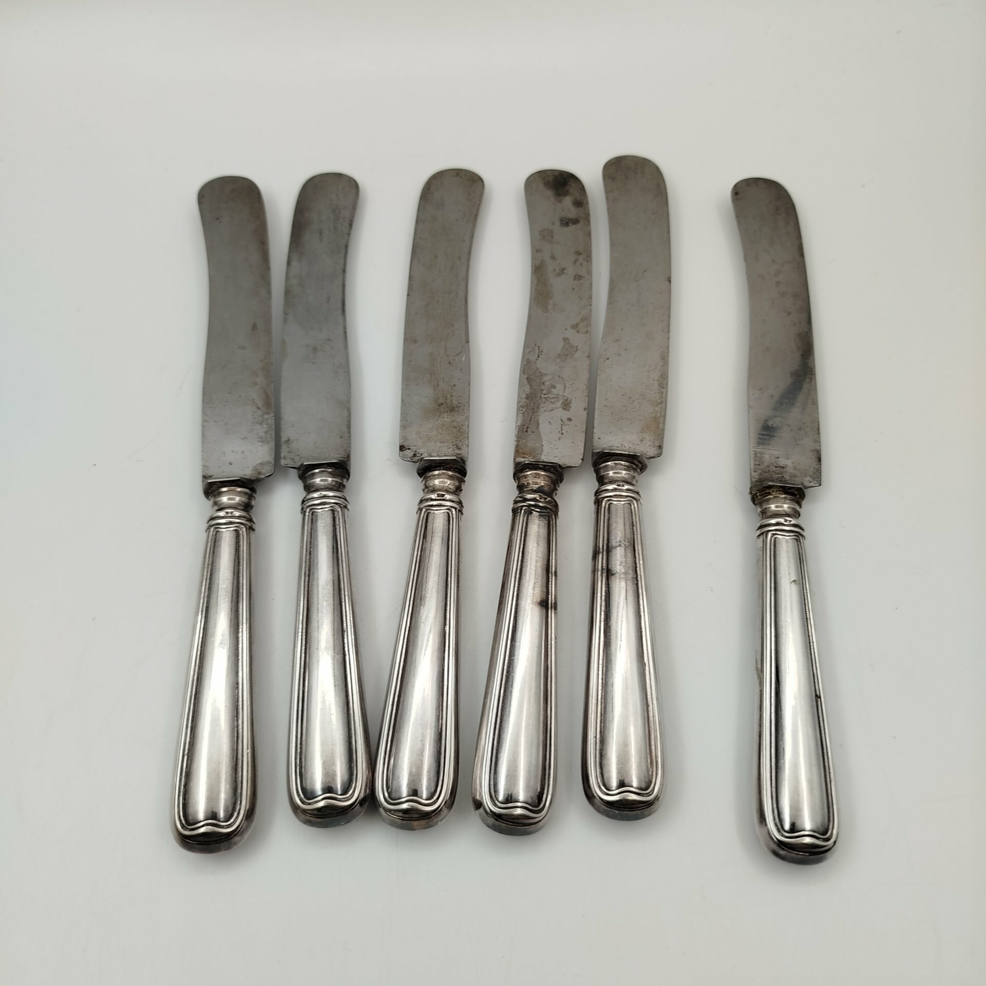 Набор из 6-ти столовых ножей, металл, сталь, Западная Европа, 1890-1920 гг.