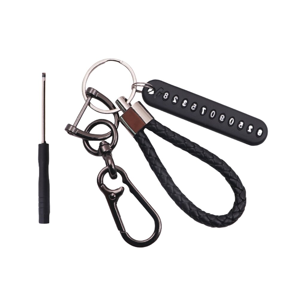 Анти-потерянный Брелок С Номерным Знаком Телефона, Автоматическая Карточка С Номером Телефона, Брелок Для Ключей, Держатель Брелка Для Ключей Автомобиля, Внутреннее Украшение