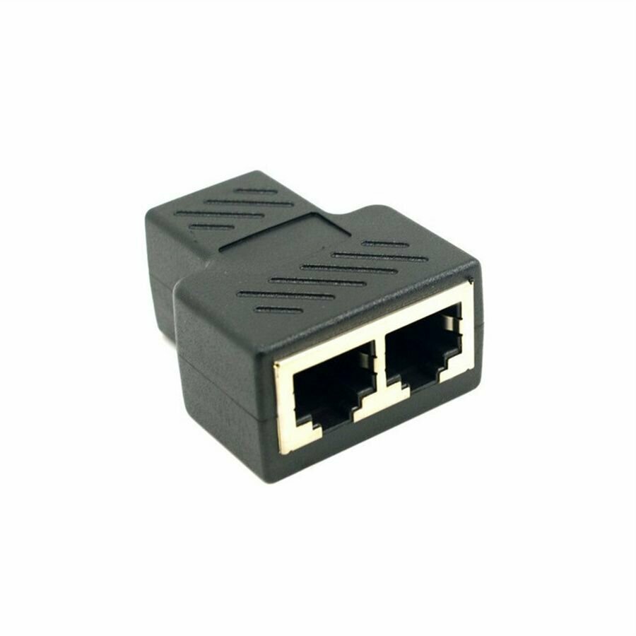 Адаптер-Разветвитель RJ45 от 1 до 2 способов с Двойным Гнездовым портом CAT5 / 6 / 7 LAN Ethernet Кабель