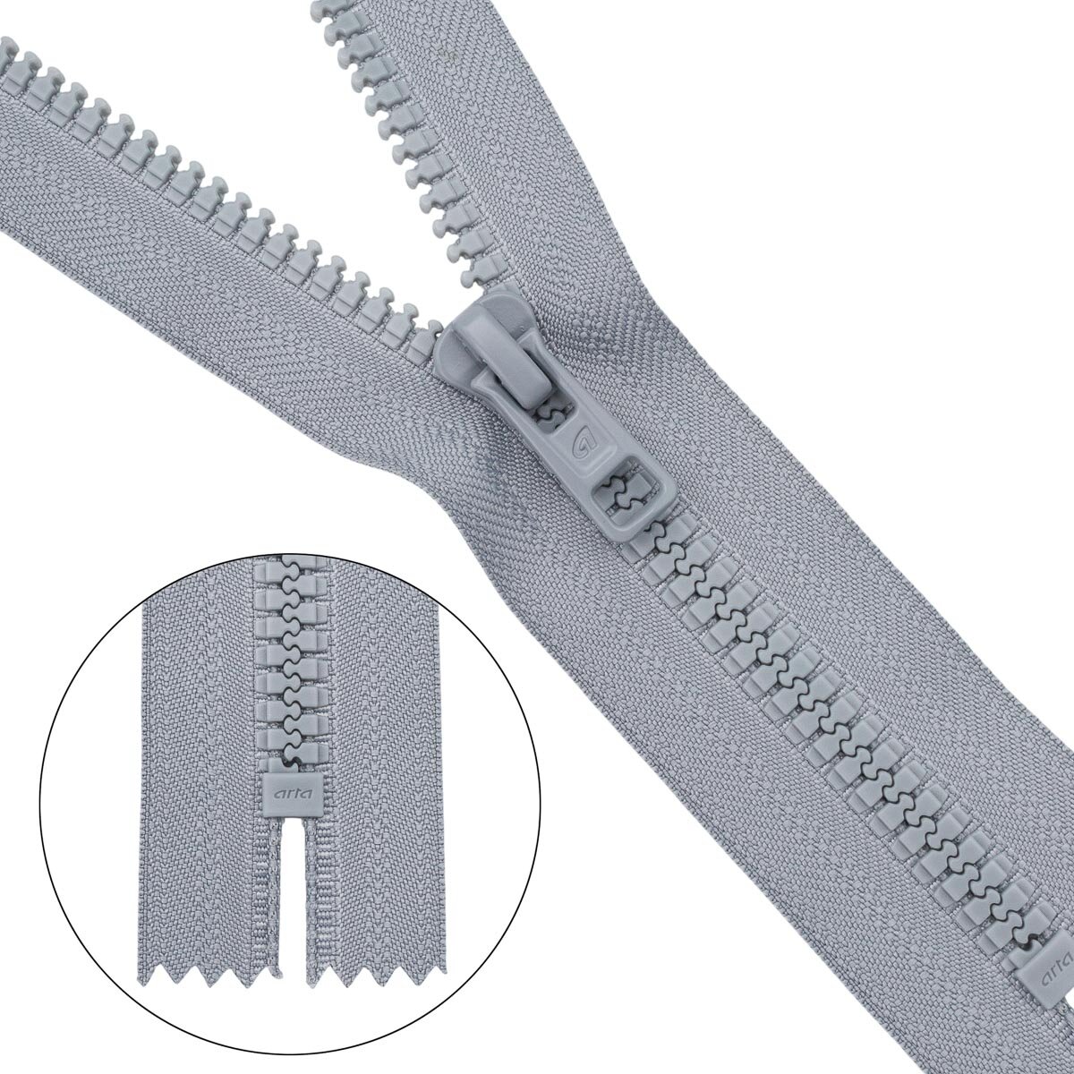 Молния тракторная Т6 18см неразъемная (2075) Arta (A396 жемчуг (New)), 10 шт