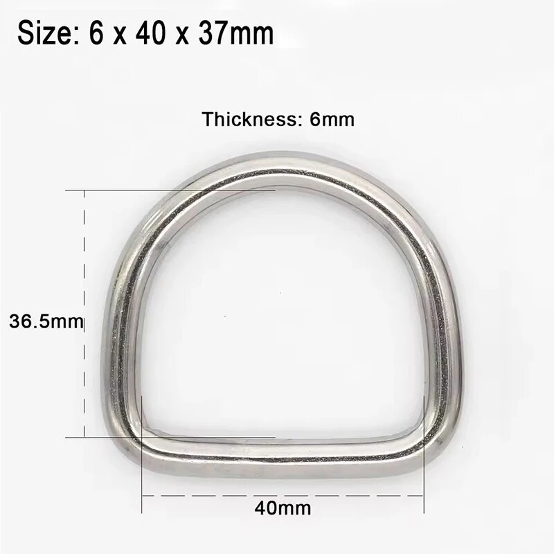 1-5 шт. 304 # Пряжка из нержавеющей стали с D-образным кольцом, ремень для рюкзака, лямки, пряжки для ремня, застежка для ошейника для собак, сумки «сделай сам», фурнитура, аксессуары