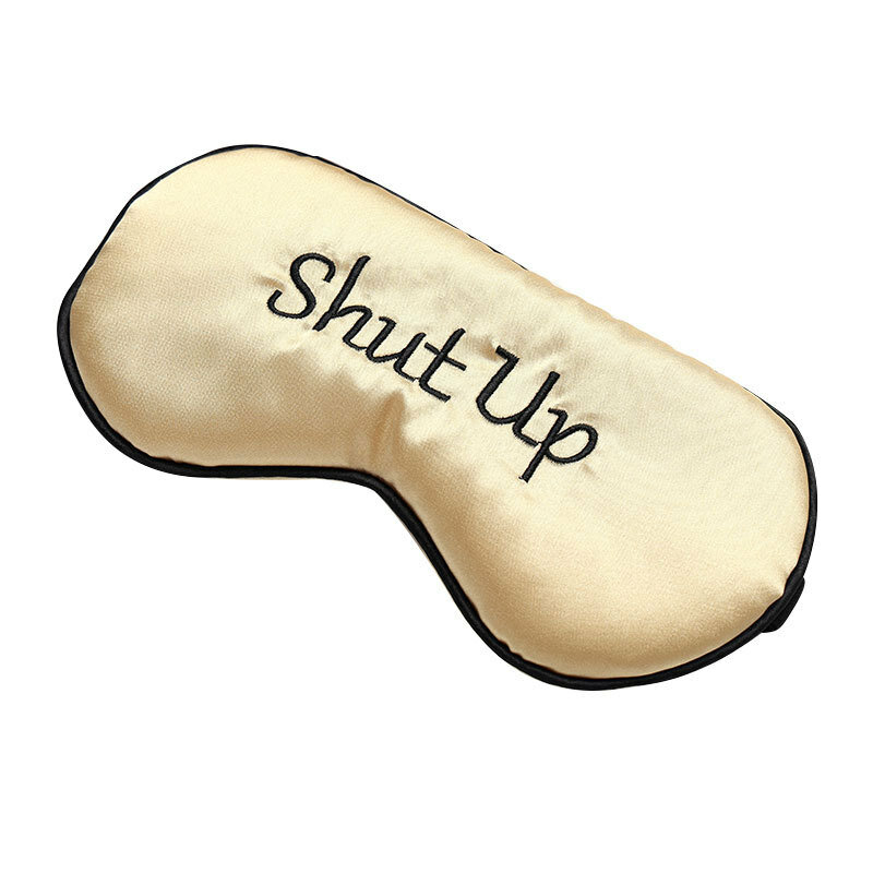 Маска для сна Shut Up, мягкая маска для сна из искусственного шёлка для женщин и мужчин, регулируемая повязка для сна, дорожная повязка для глаз, блокирует свет, удобная маска для сна и отдыха