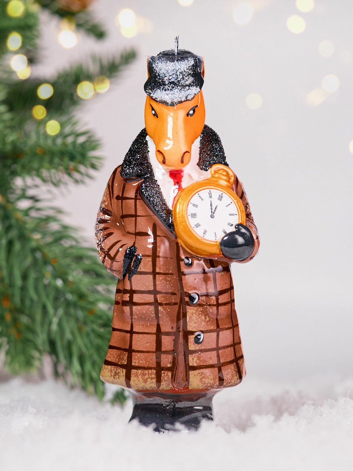 Новогодняя игрушка на елку ручная роспись Символ года 2026