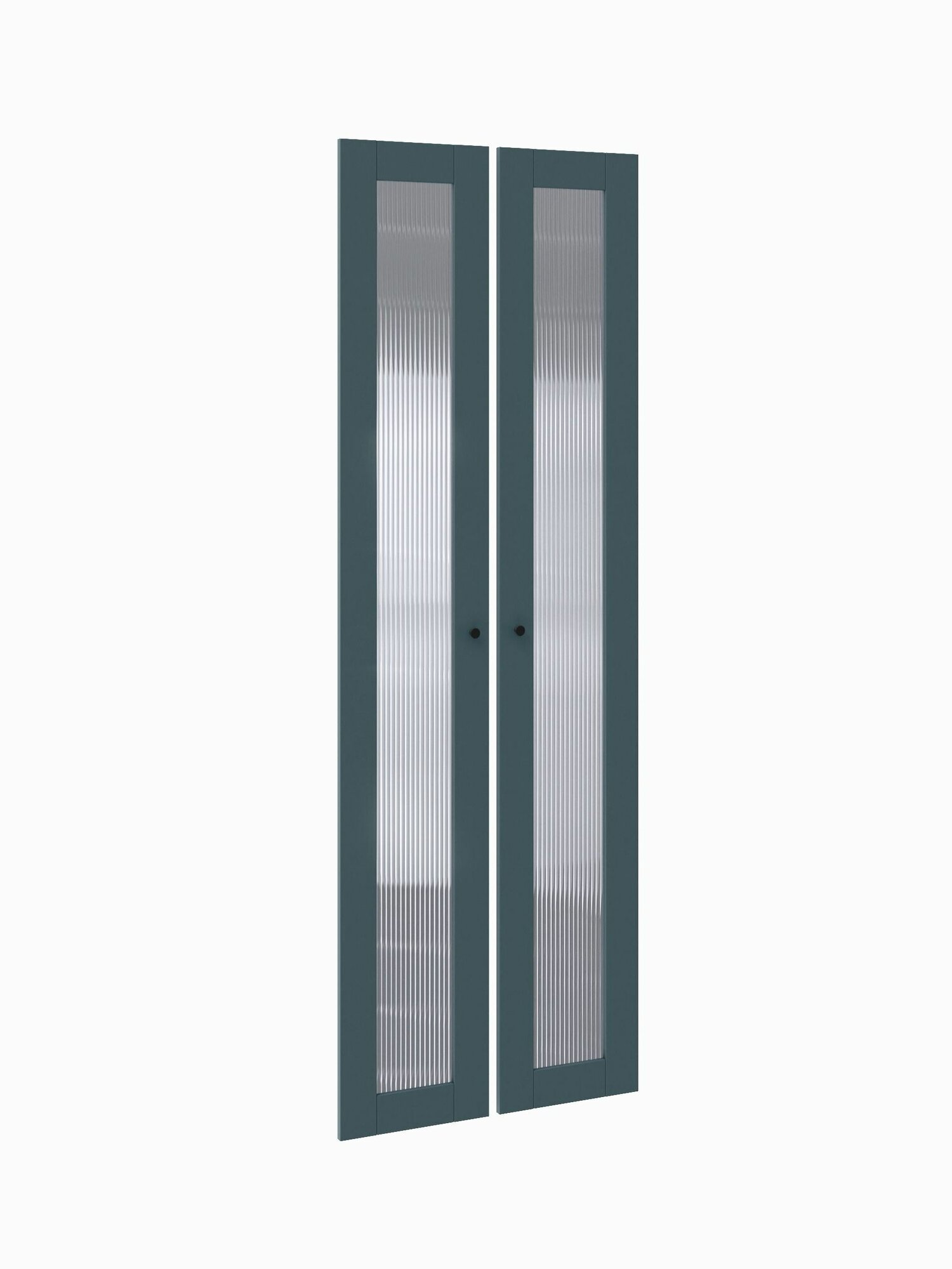 Комплект дверей для шкафа макс, 75 см, со стеклом мору, темно-бирюзовый