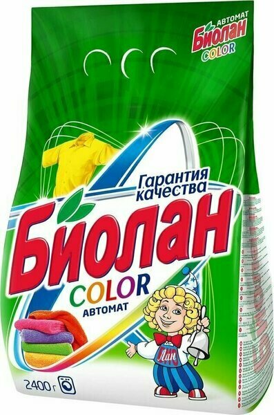 Стиральный порошок Биолан, автомат, Color, 2400 г