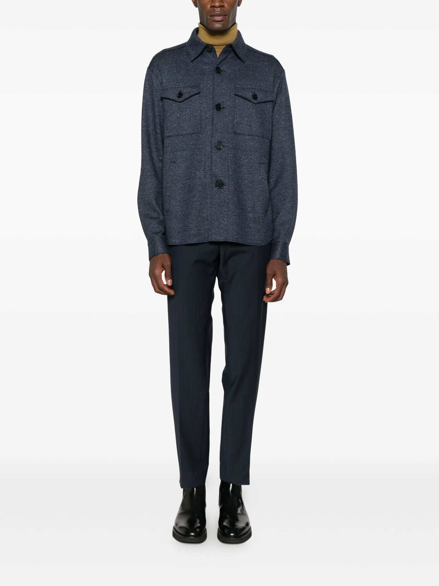 Куртка Harris Wharf London Buttoned shirt jacket, размер 54, синий — фото 1