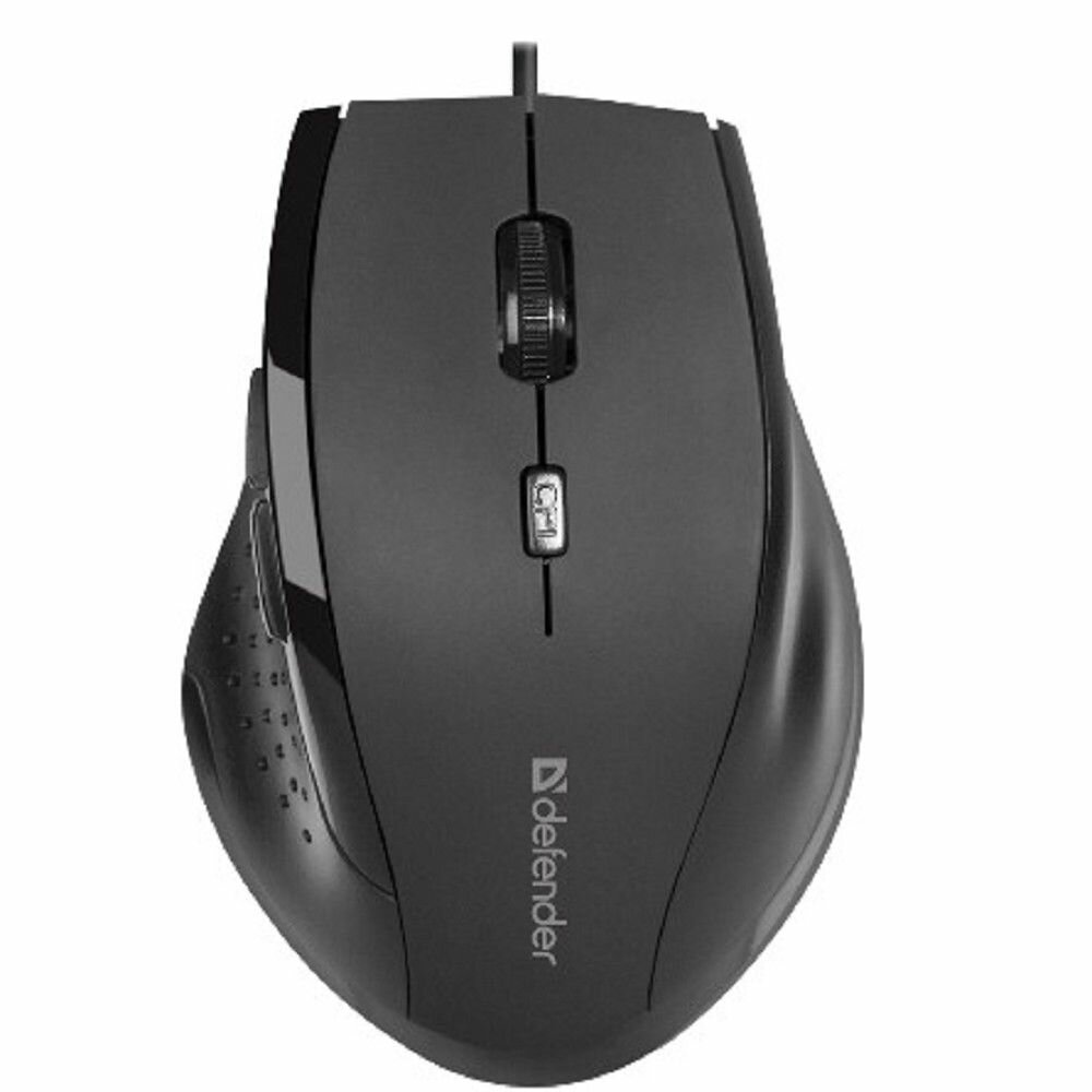 Мышь Проводная Defender 52362 , 1600 dpi цвет Чёрный
