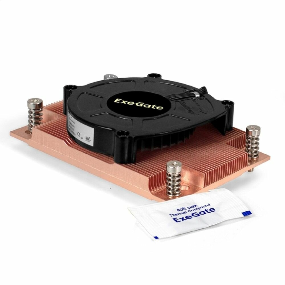 Вентилятор Процессорный ExeGate ESNK - P0062AP4v2. PWM.1U. SP3. Cu (EX297634RUS) 6300RPM
