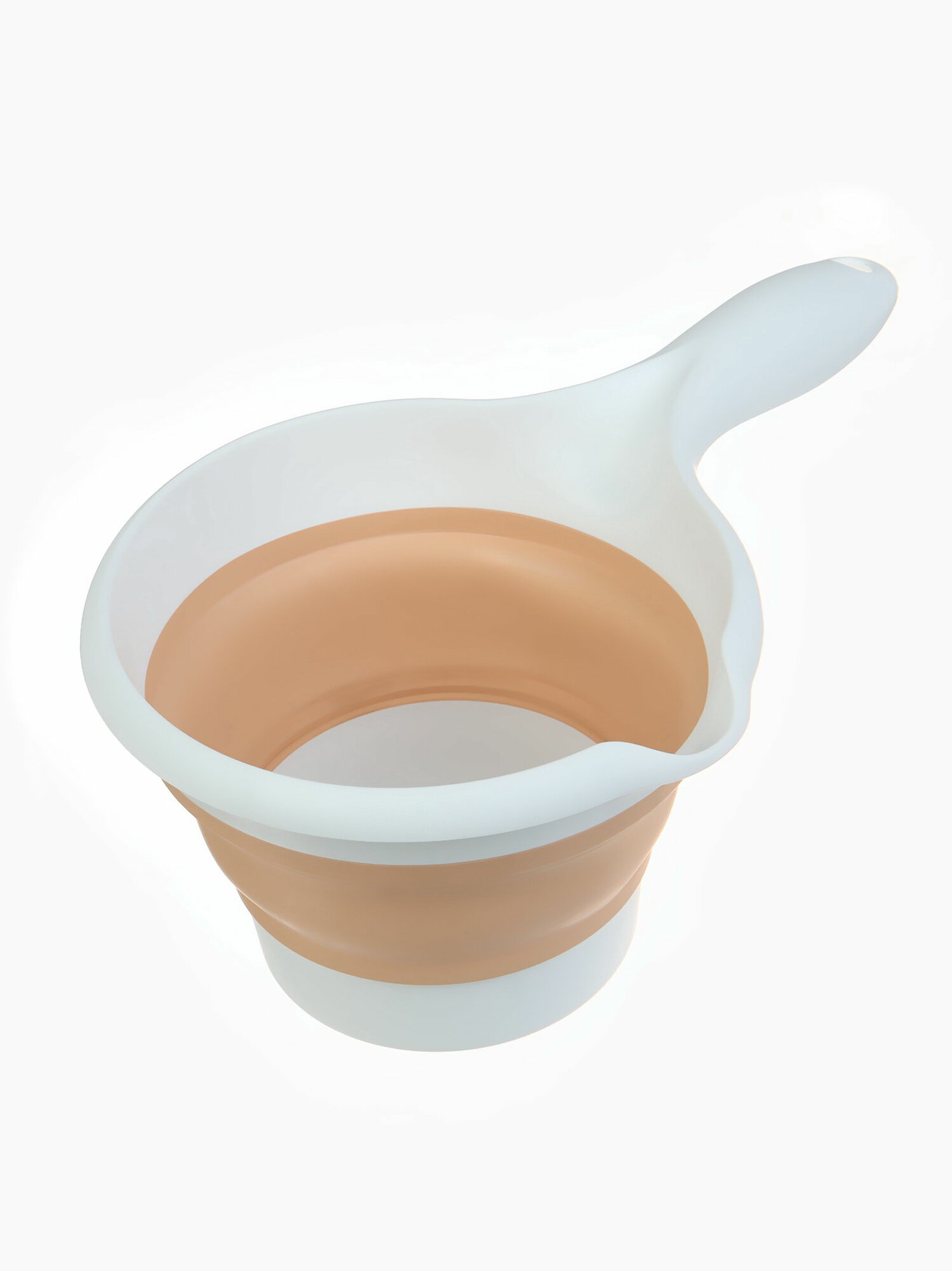 Ковш для купания детский, складной, 1.2 л, цвет: бежевый, размер упаковки: 17 x 11 x 28 см.