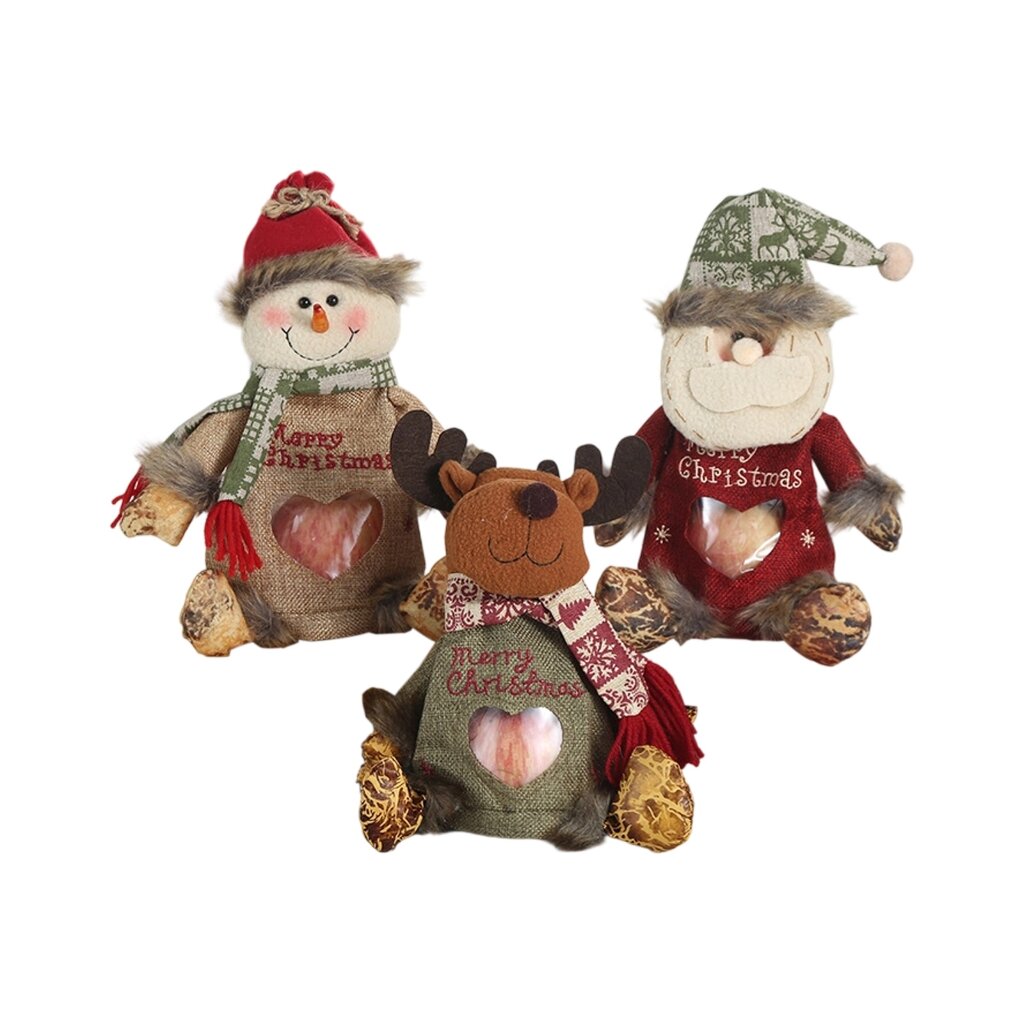 JoyFes 2025 Новые рождественские подарочные мешки с надежной застежкой, куклы, вмещают 500 г фруктов, большие тканевые многоразовые мешки для подарков, конфет, фруктов