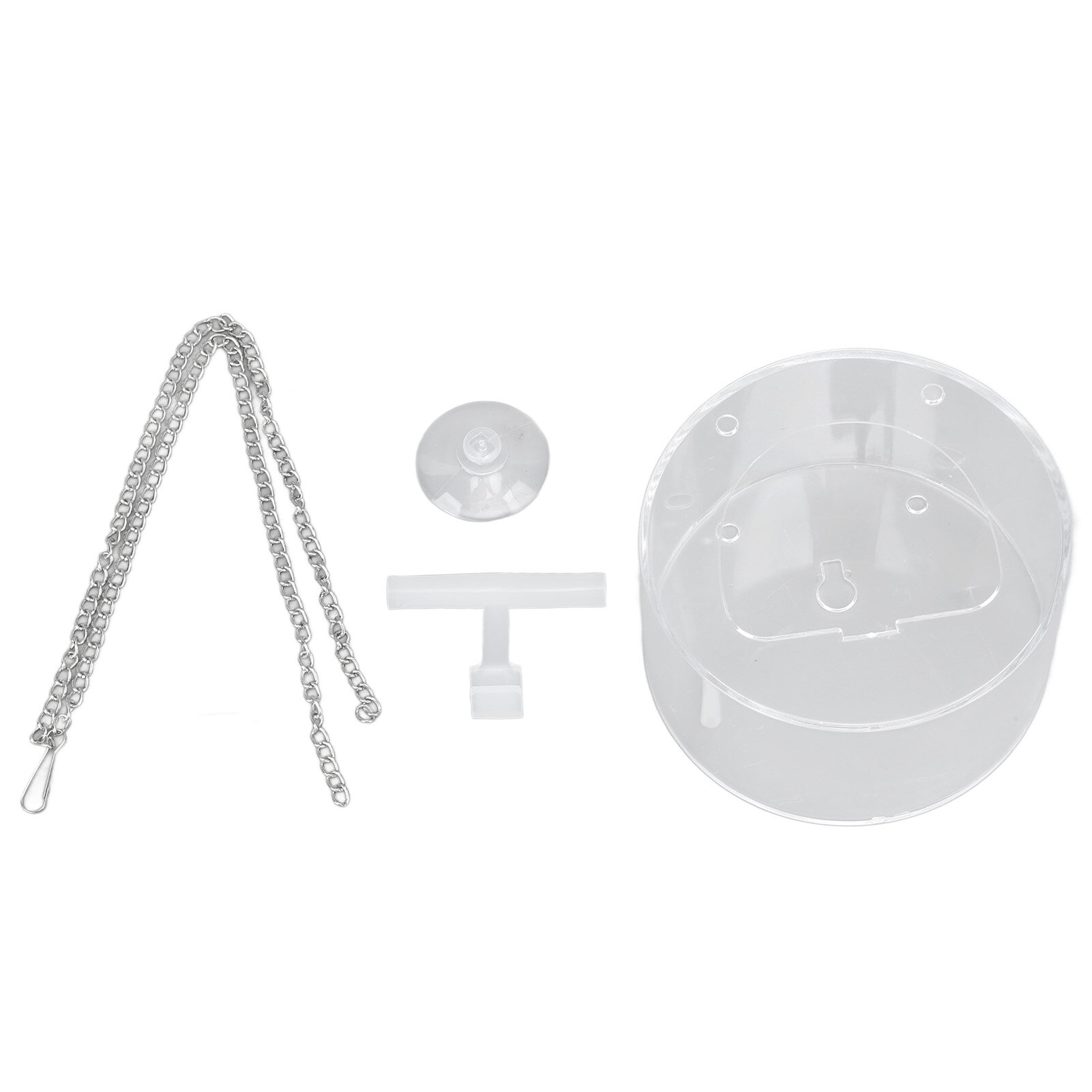 Clear Window Bird Feeders Durable Decorative Round Shape Wild with Strong Suction Cups for Garden