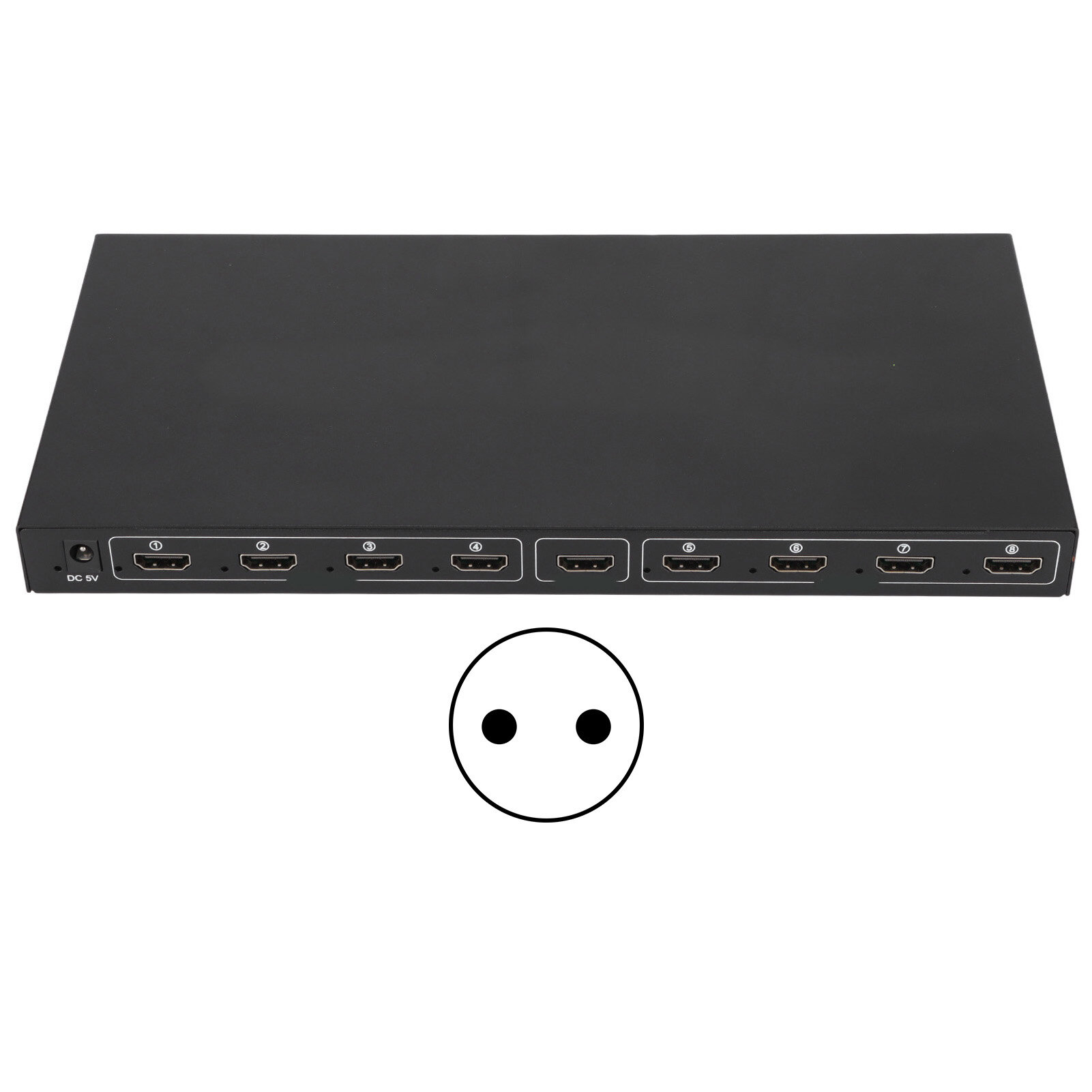 HDMI сплиттер 1x8 4K распределитель EU