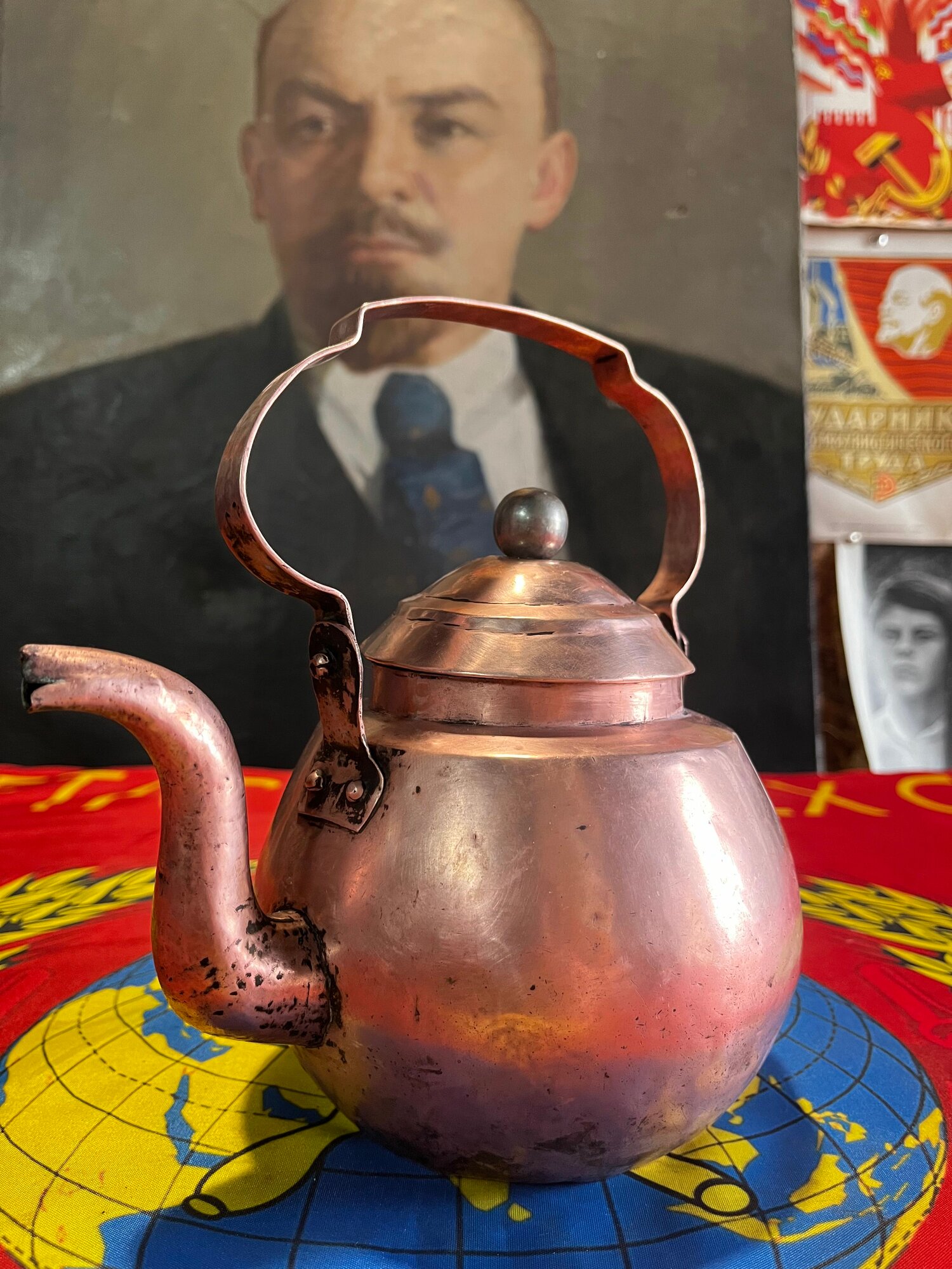 Чайник заварочный медный старинный Голландия