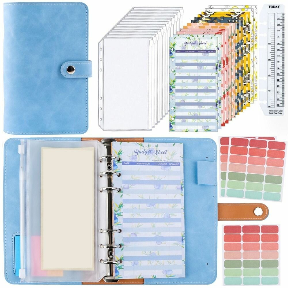 Блокнот для составления бюджета в мягкой коже формата А6, ручная бухгалтерская книга