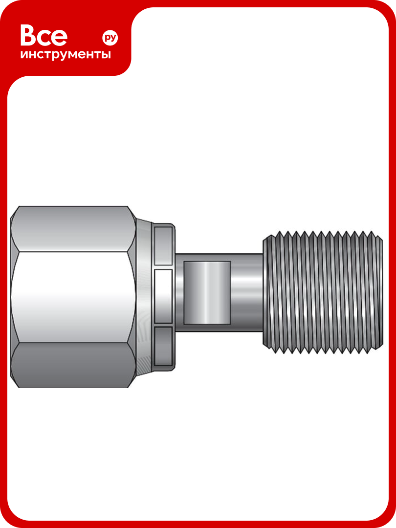 Резьбовой адаптер A-Flow Stainless adapter, 1/2"G Male, вращающаяся 1/2"G FASH-MRF-8G