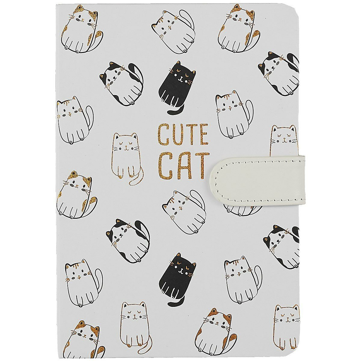 Блокнот с магнитной застежкой Котики Cute Сat (256стр) (13х19)