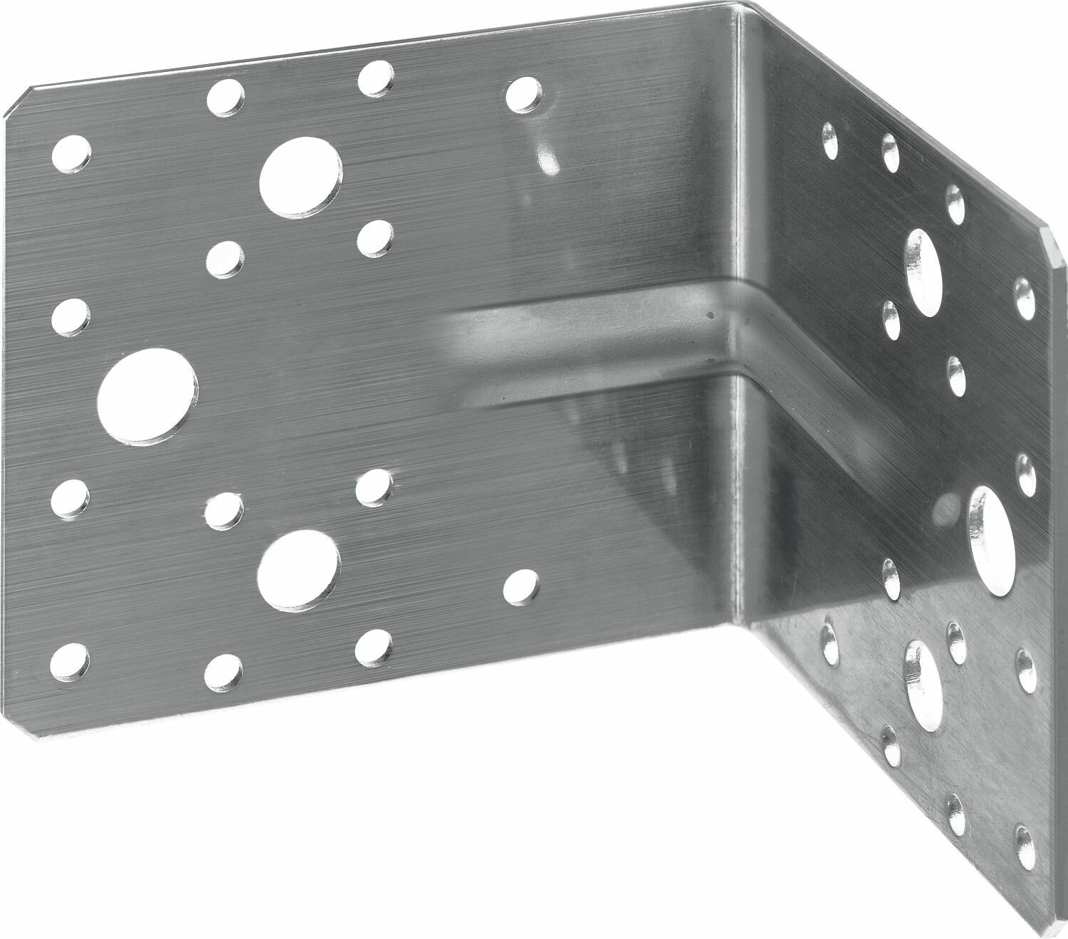 Уголок крепежный ЗУБР УНКУ-2.0, 90х10х10х2 мм, усиленный нержавеющий, Профессионал