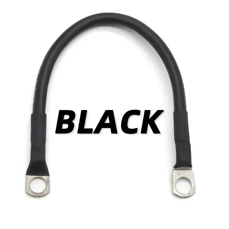 RV Pure Coppe Инверторные кабели для батареи 8 6 4AWG с наконечником M8 20~100 см 8 AWG, 1pcs x Black, 20cm