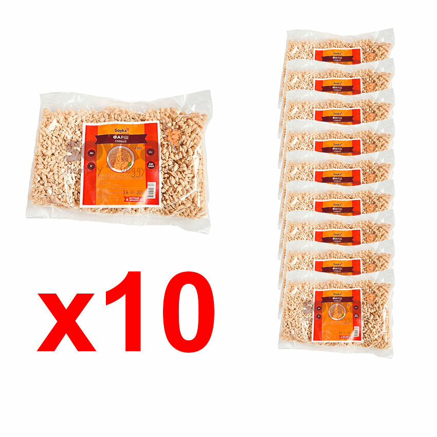 Фарш соевый Сойка, 10шт х 100г