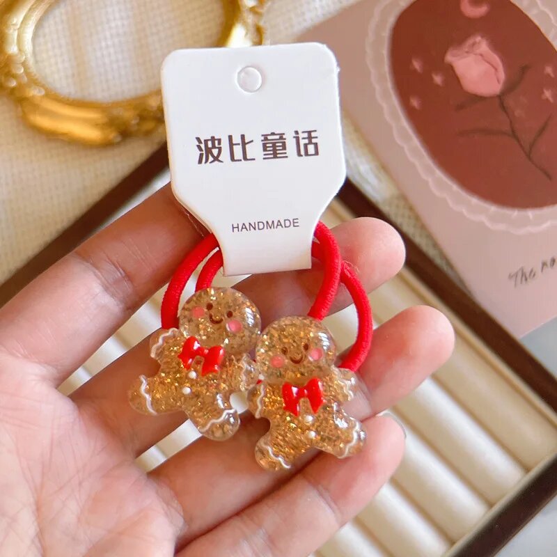 Рождественские заколки для волос BB Красный, Hair Rings Man