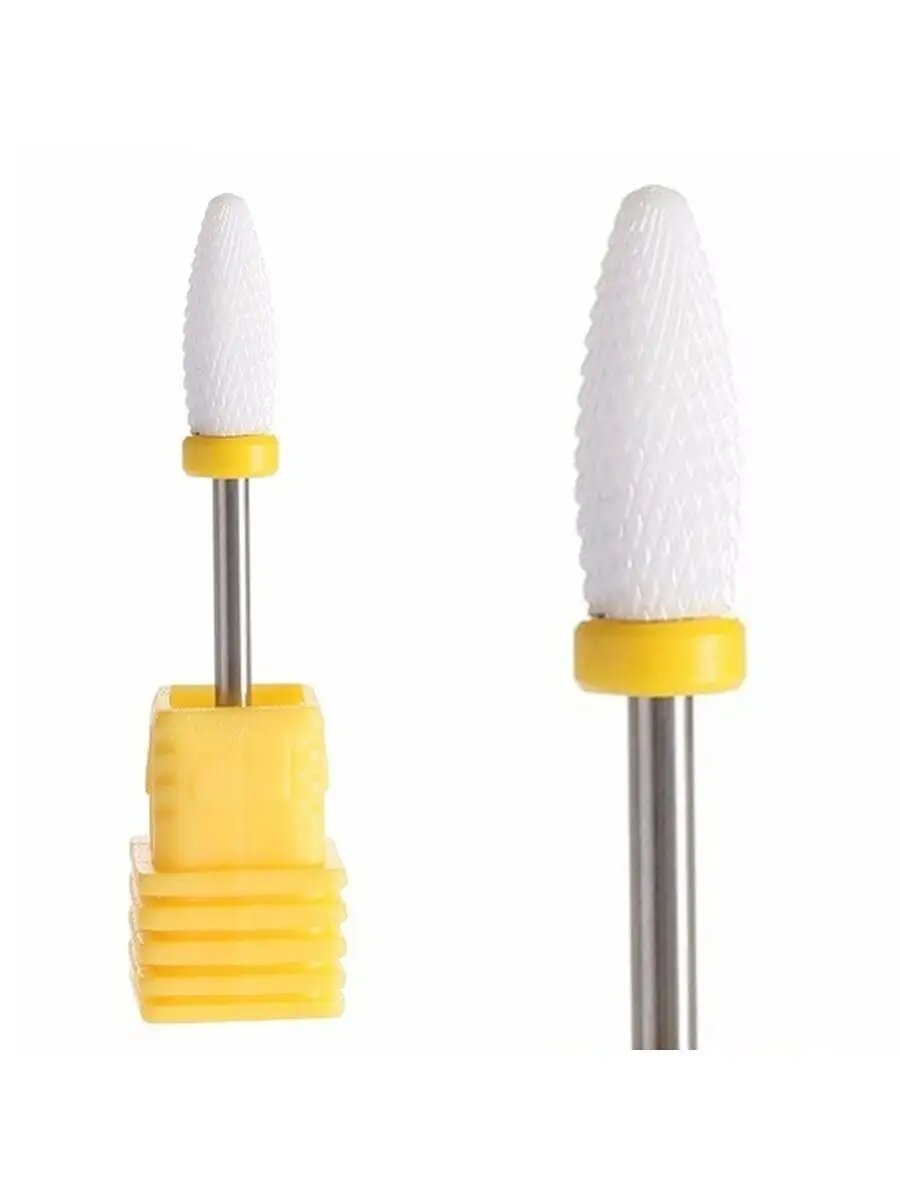 Фреза для маникюра керамическая Кукуруза желтая