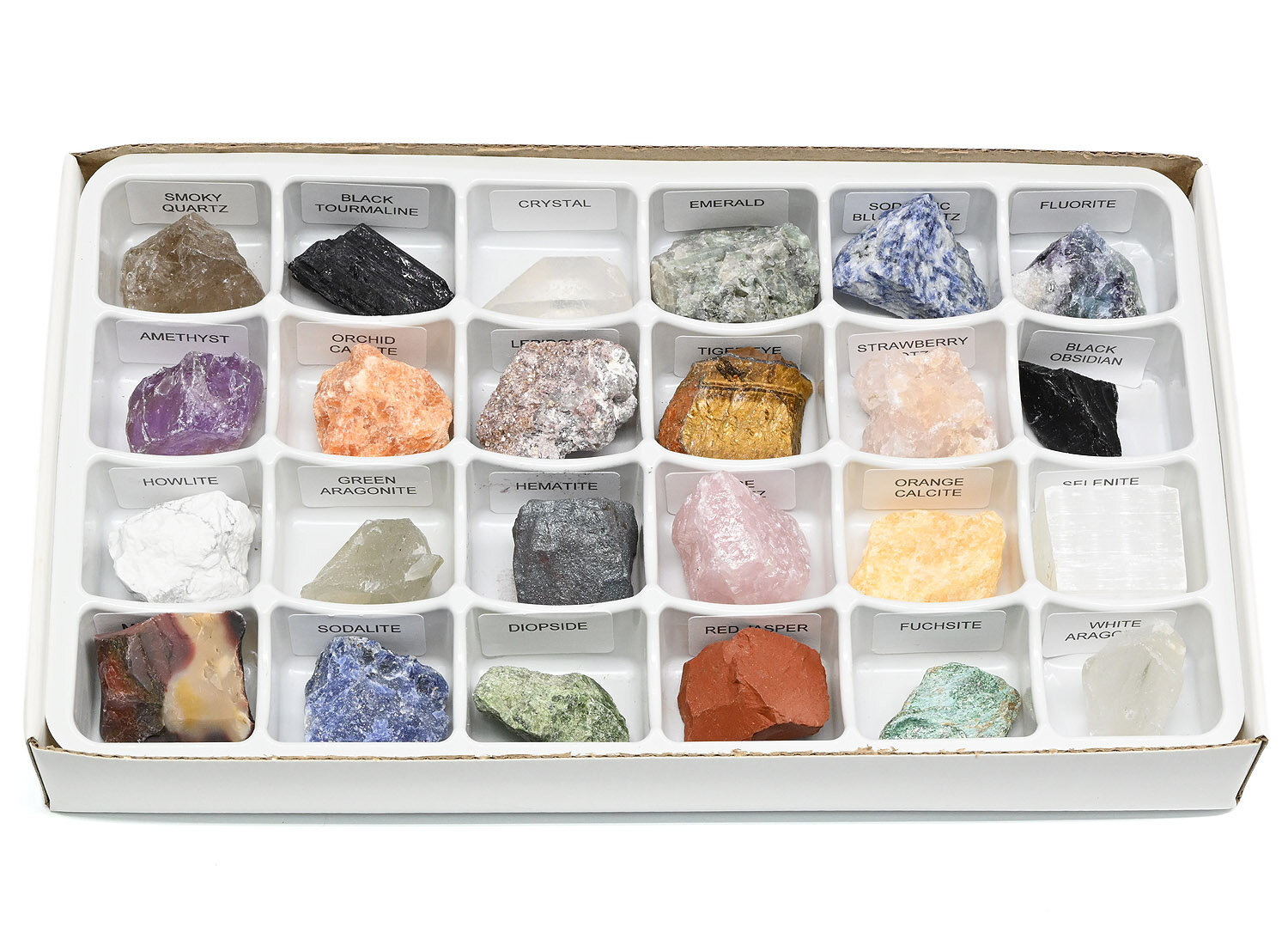 Природная коллекция самоцветов 24 шт. 275*150*30мм (Е) .