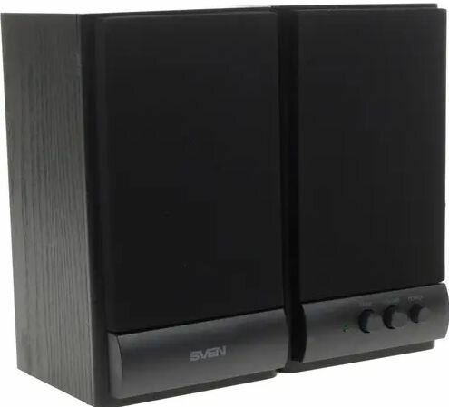 Колонки 2.0 SVEN SPS-607 (SV-0120607BL) черный 6 Вт, питание - сеть 220 В