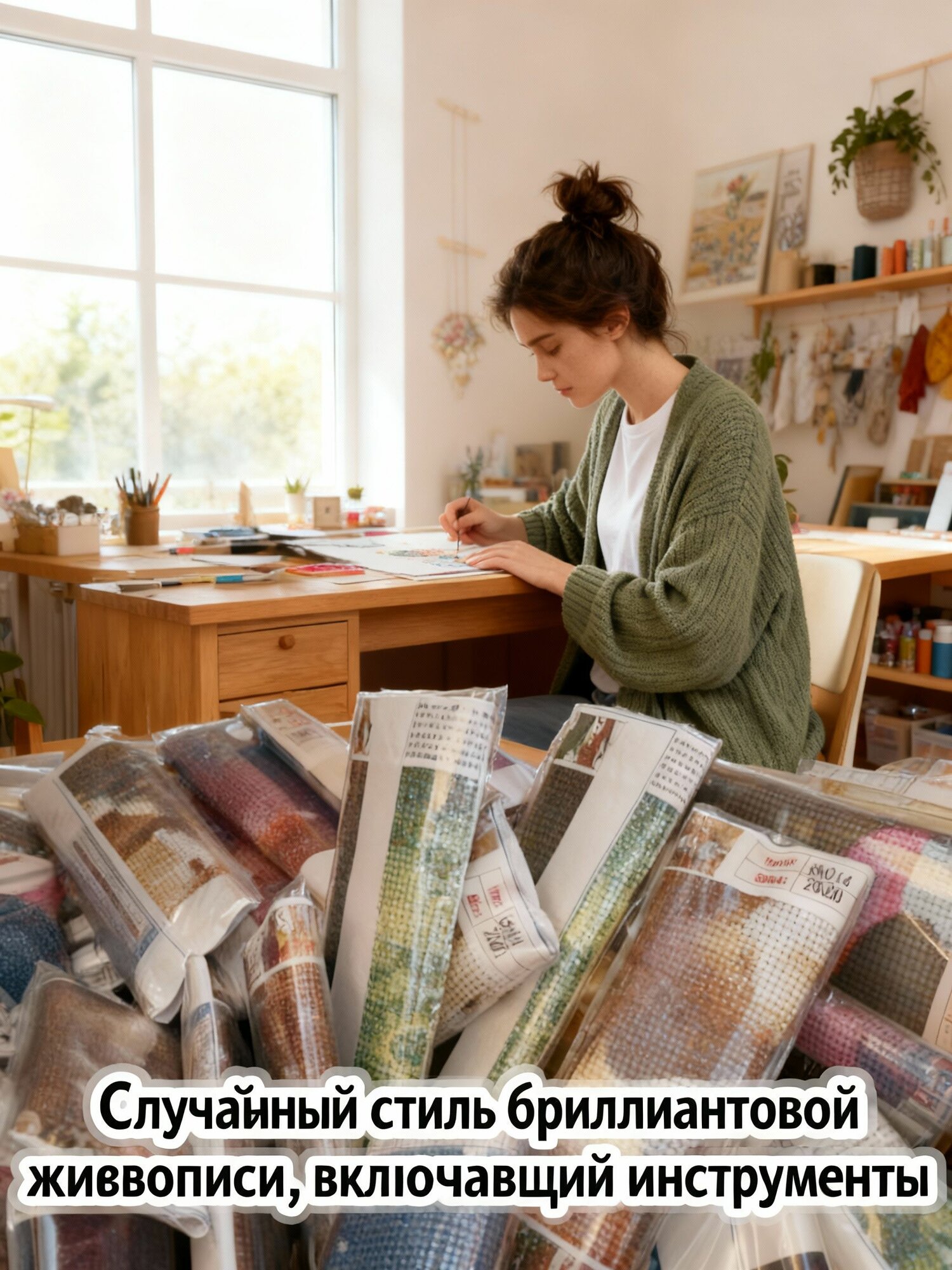 Набор для алмазной вышивки Случайный рисунок 30*40 см, полный комплект страз и инструментов, распродажа остатков, низкая цена