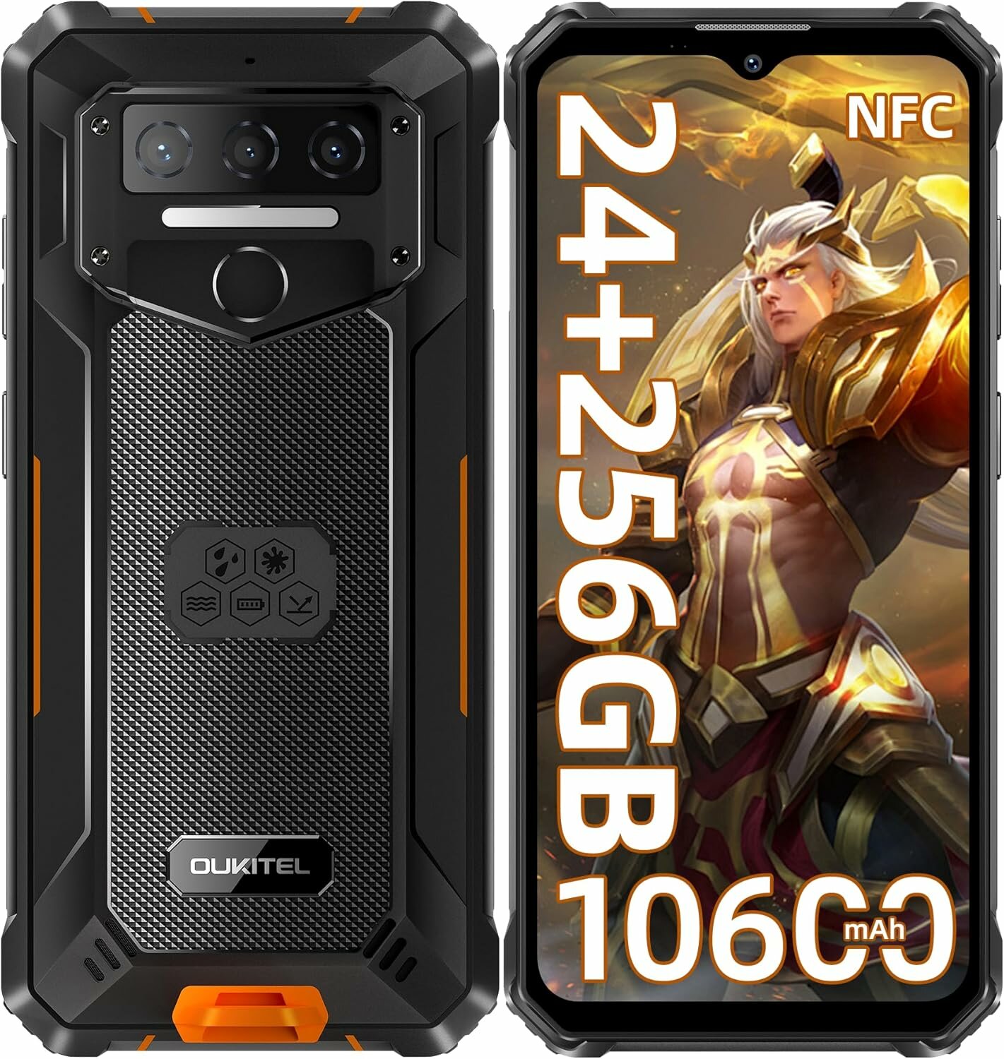 Защищенный смартфон OUKITEL WP23 Plus, разблокированный, 8 ГБ, 256 ГБ, аккумулятор 10600 мАч