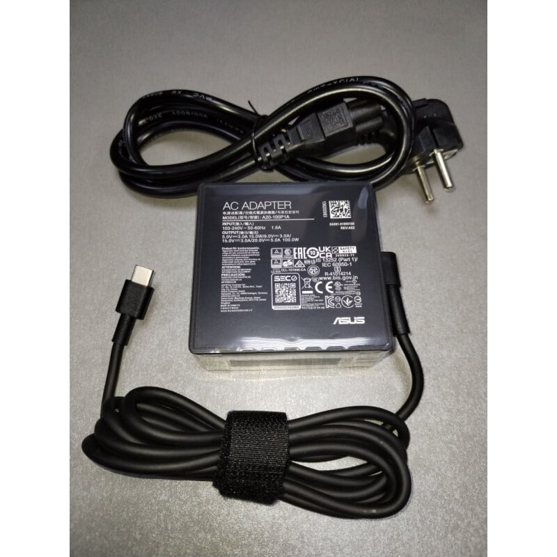 Блок питания (оригинал) для ноутбуков Asus Type-C, 100W (5V-3A, 9V-3A, 15V-3A, 20V-5A)