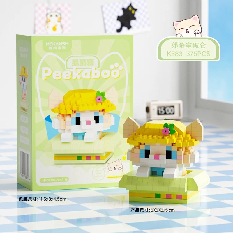 Конструктор Peekaboo K383, 375 деталей, котик