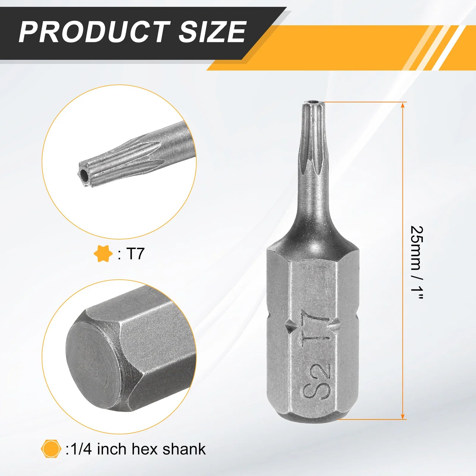 Насадка Torx T7 1/4" S2 25мм