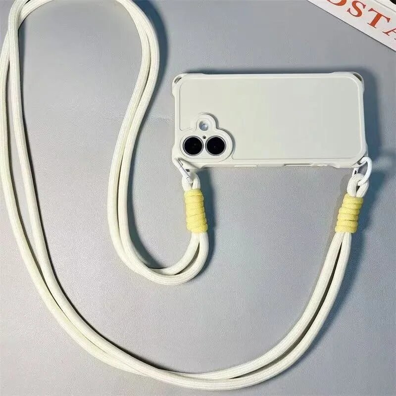 Белый чехол для Xiaomi 13 с шнурком на шею