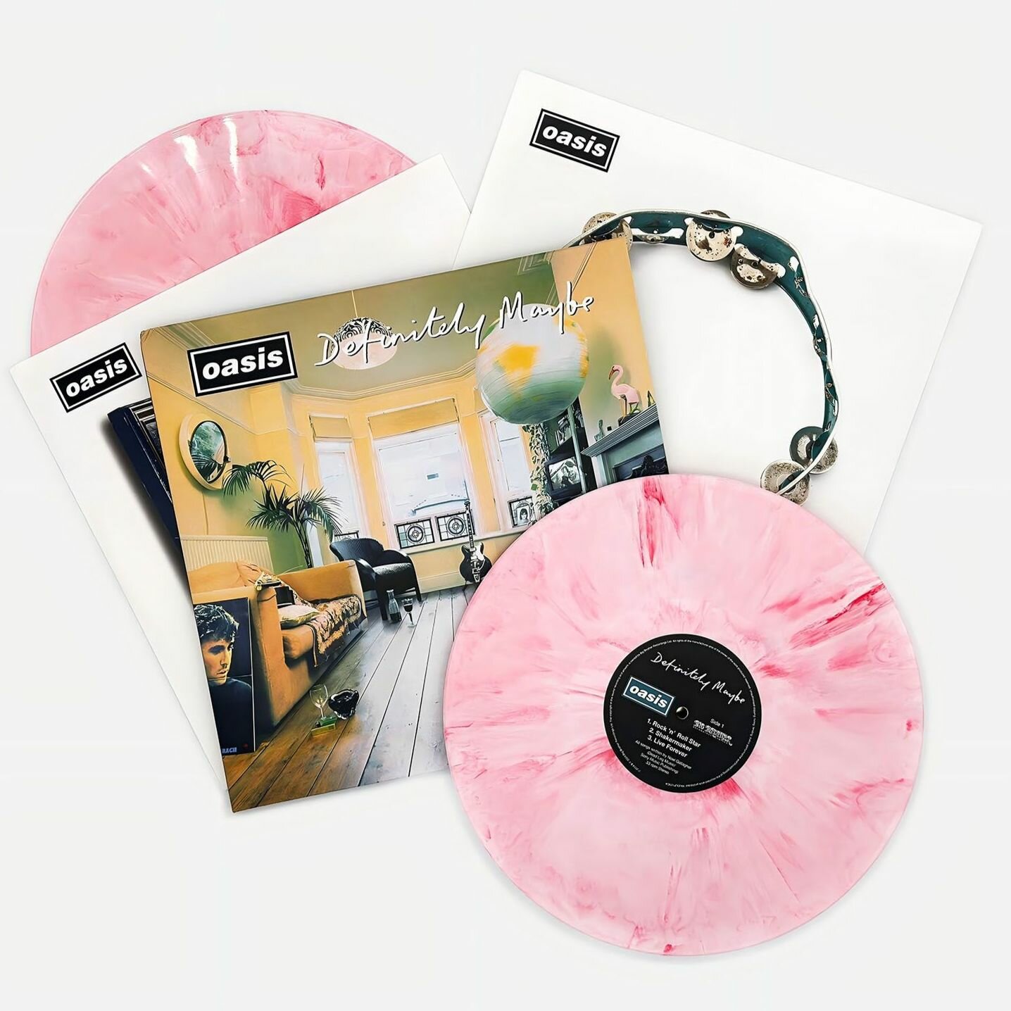 Виниловая Пластинка Oasis - Definitely Maybe 2LP, 30th Anniversary Limited Edition Red And White vinyl