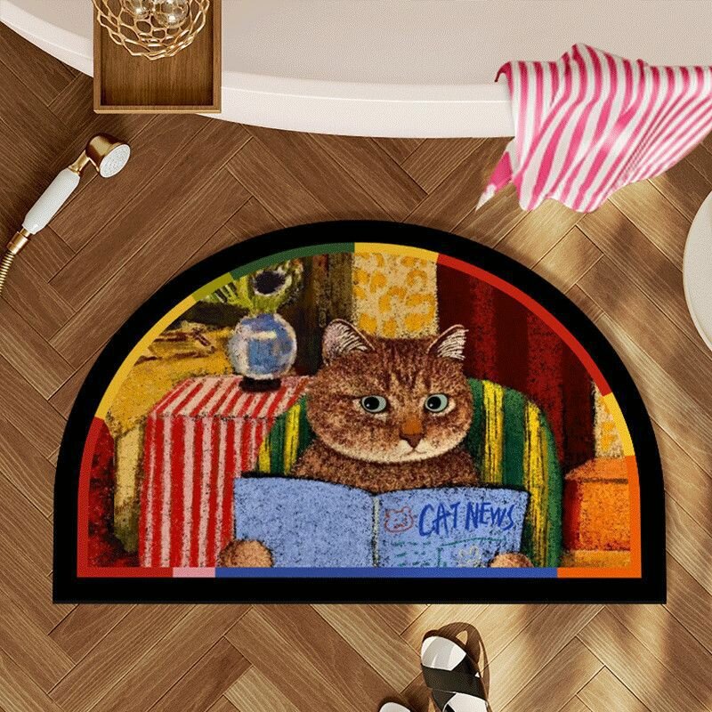 Ковер с мультяшным котом, ковровое покрытие, коврик из диатомовой грязи 40*60СМ
