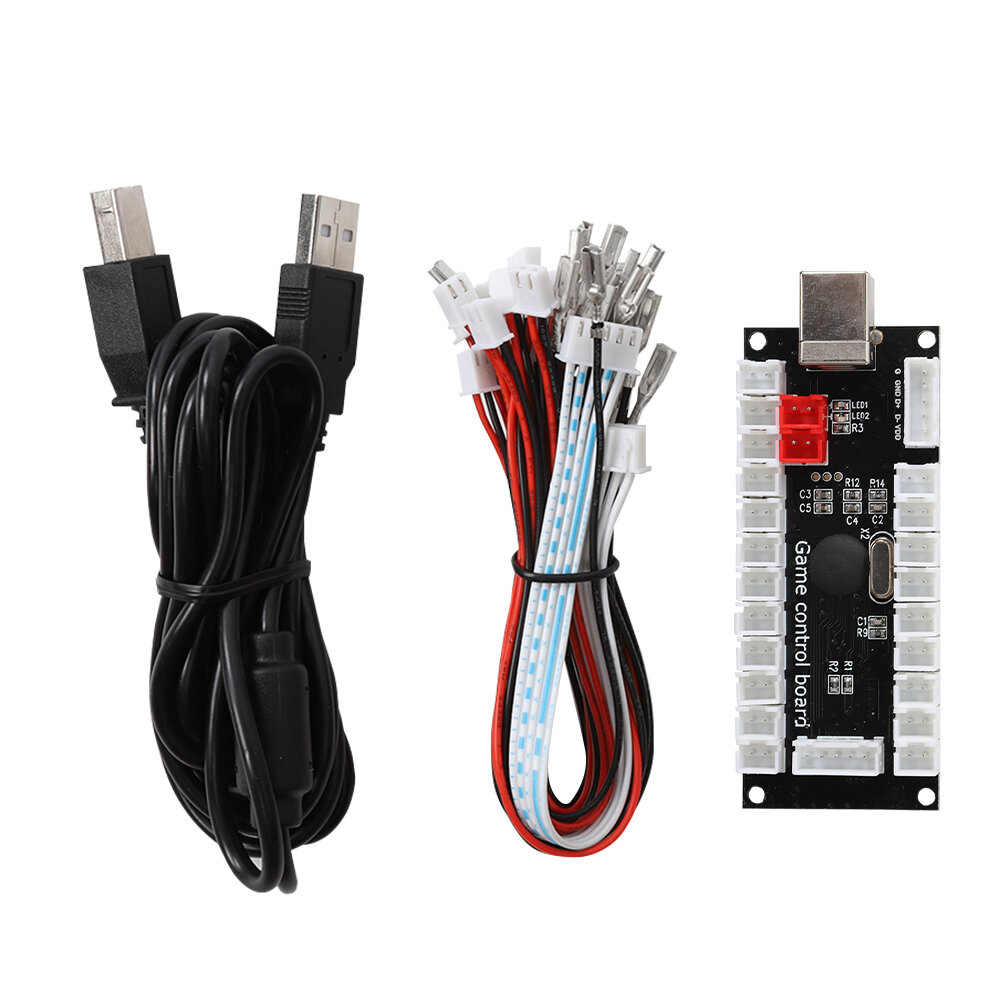 Аркадная игра USB -энкодер -контроллер с акриловым кристаллическим корпусом для Raspberry Pi и PC Mainframe882c