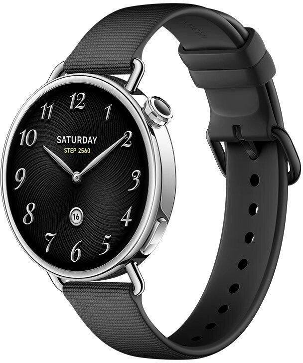 Смарт-часы Xiaomi Watch S4 41мм 1.32 AMOLED корп. серебристый рем. черный разм. брасл:120-190 мм (BHR0