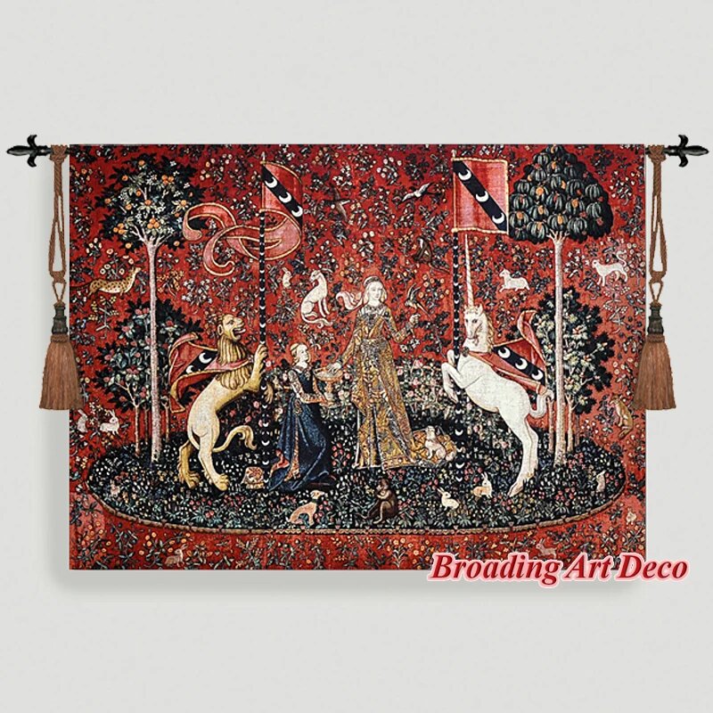 Гобелен "Леди и Единорог" BROADING ART DECO, хлопок, 104x140cm