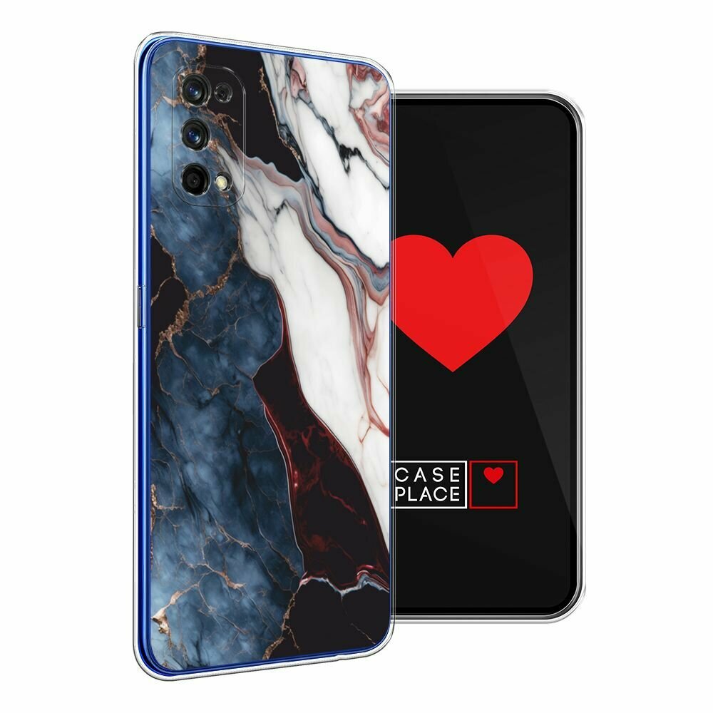 Чехол на Realme 7 Pro / Реалми 7 Про с принтом "Благородный мрамор" — фото 1