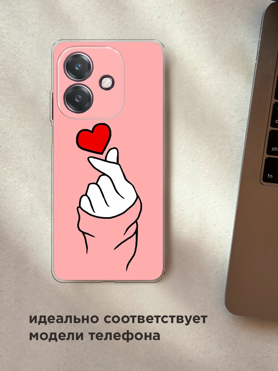 Чехол на Oppo A3/A3x / Оппо А3/A3x с принтом "Милое сердечко" — фото 1