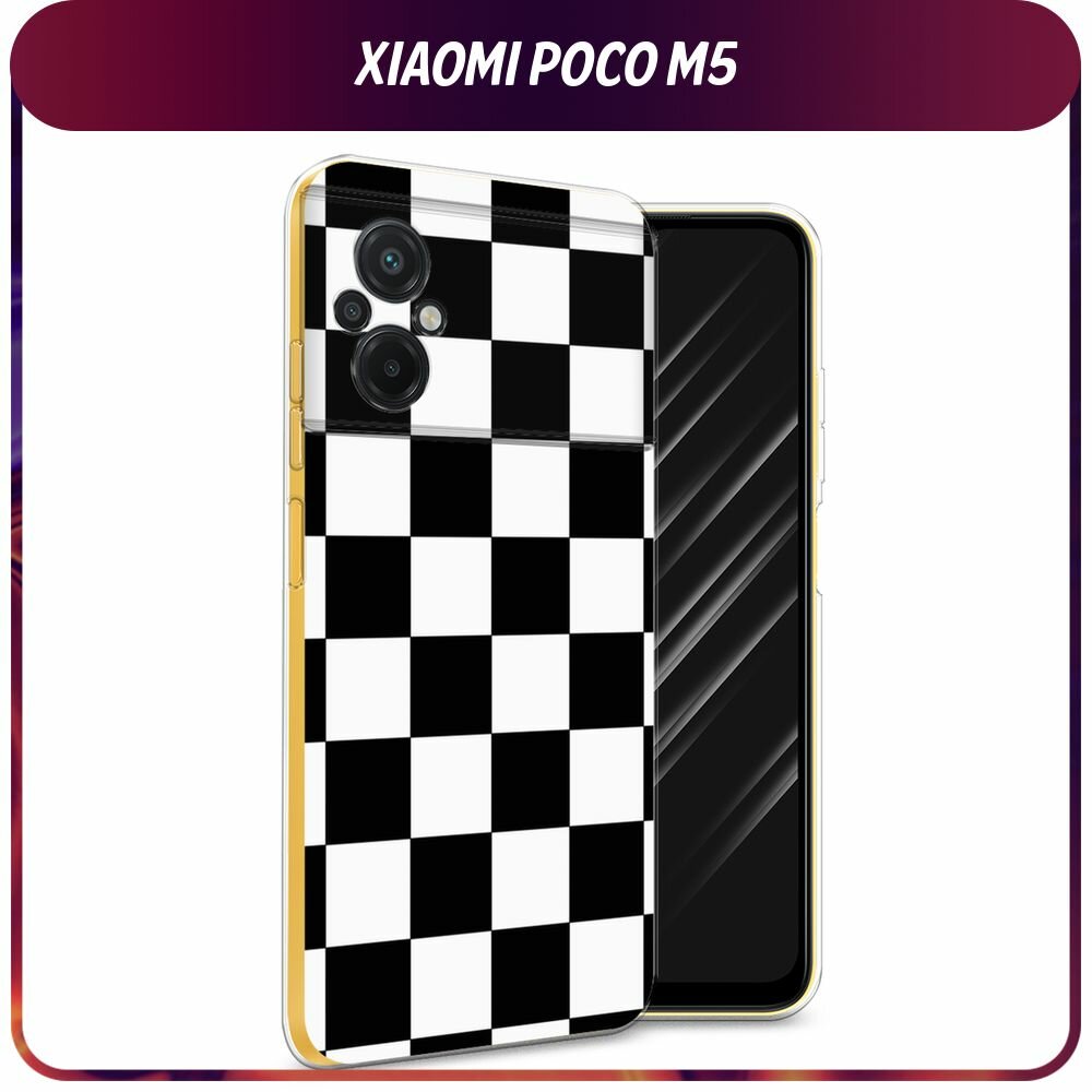 Чехол на Xiaomi Poco M5 / Сяоми Поко M5 с принтом "Шахматная доска"