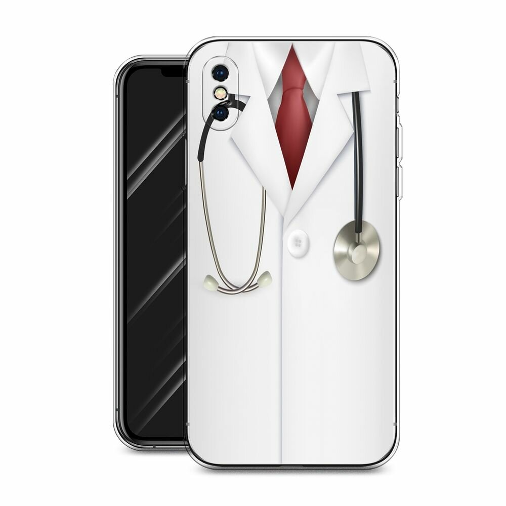 Чехол на Apple iPhone XS Max / Айфон XS Max с принтом "Халат врача" — фото 1