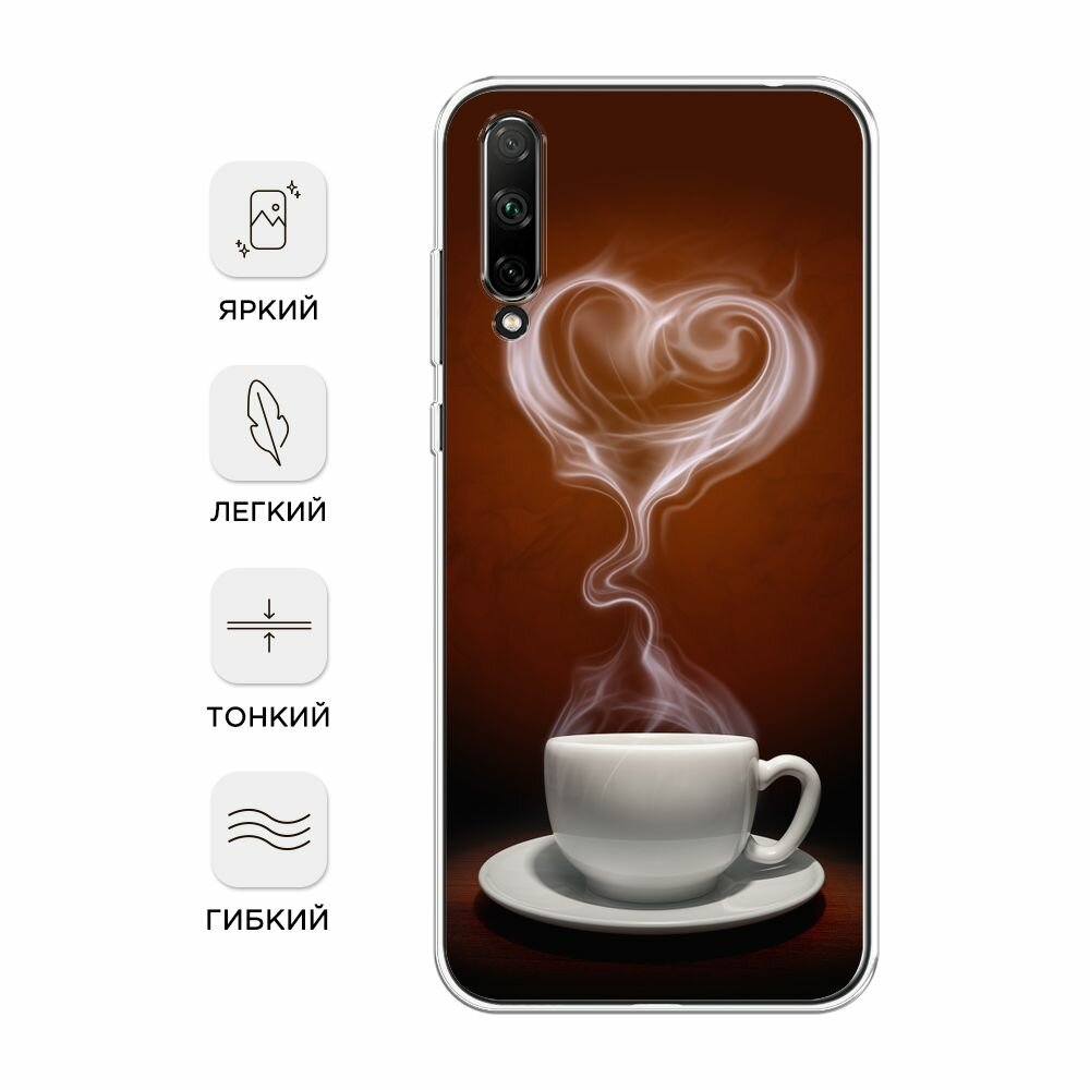 Силиконовый чехол на Honor 30i / Хонор 30i с принтом "Кофейная любовь" — фото 1