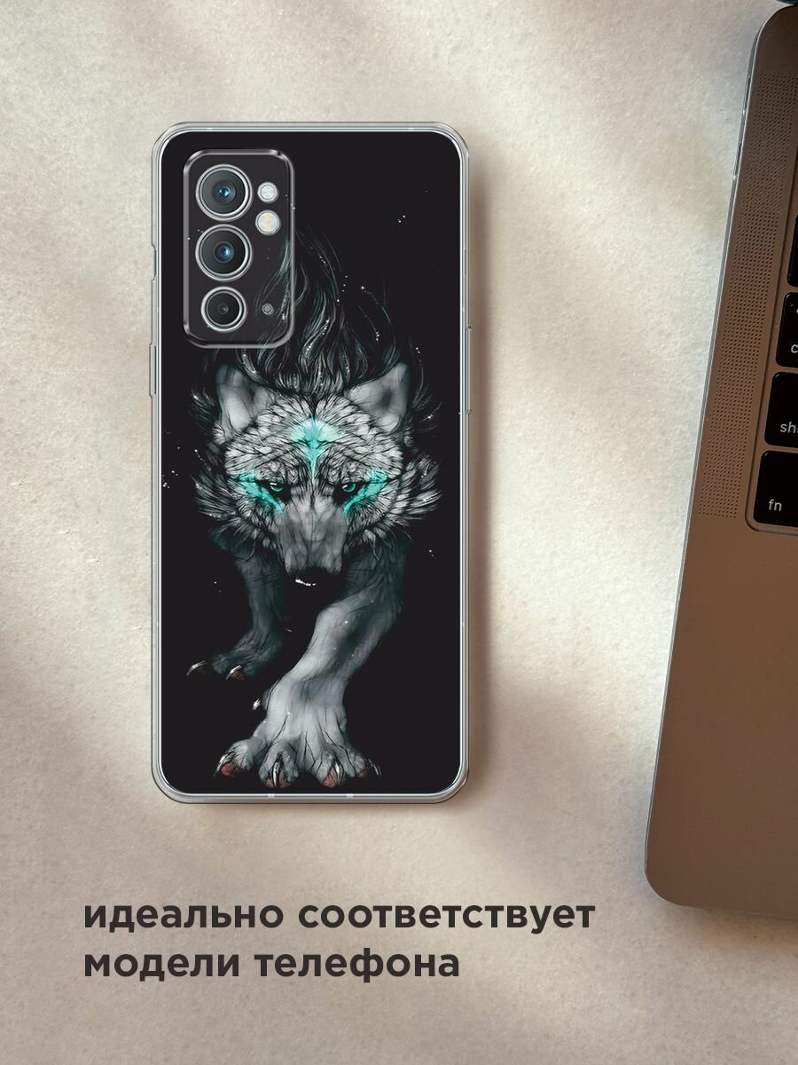 Чехол на OnePlus 9RT / ВанПлас 9RT с принтом "Крадущийся волк" — фото 1