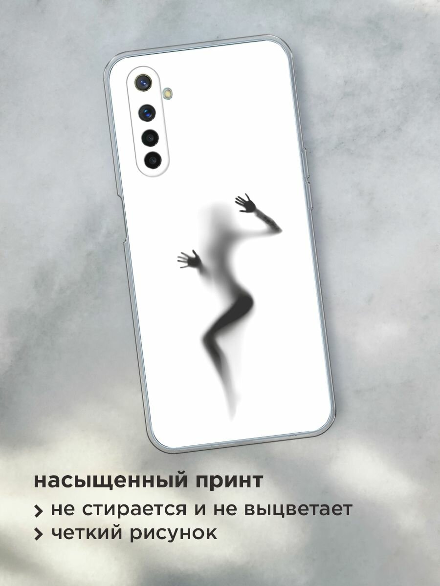 Силиконовый чехол на Realme 6 / Реалми 6 с принтом "Девушка в душе" — фото 1